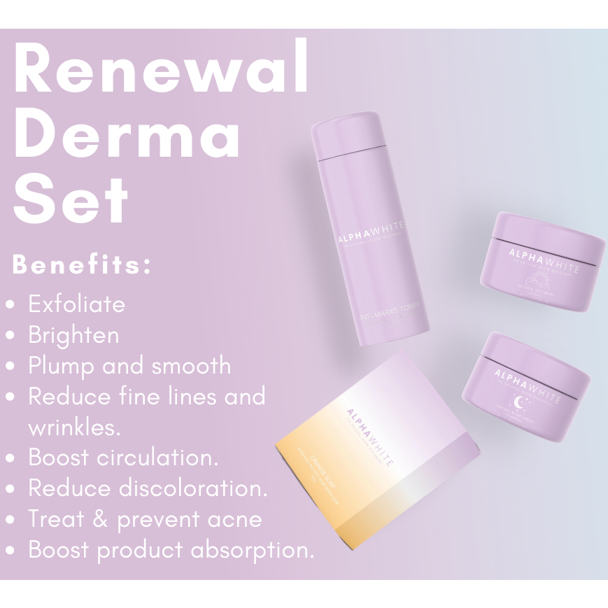 Alpha White Renewal. Derma Set Instant Results skincare set whitening ...