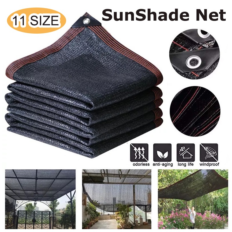 Sunscreen net windproof rope outdoor black sunscreen net 90% shading ...