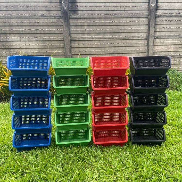 3 Layers Durable Stackable Storage basket Plastic Stacking Organizer ...