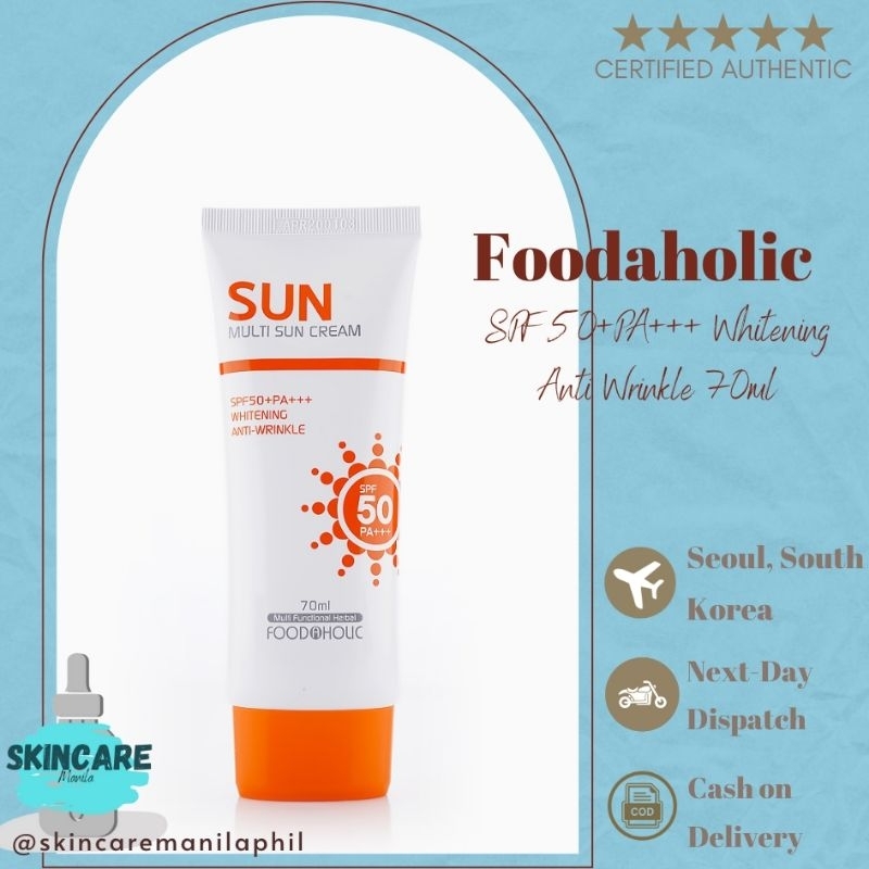 FOODAHOLIC Multi Sun Cream SPF50+ PA+++ 70ml | Shopee Philippines