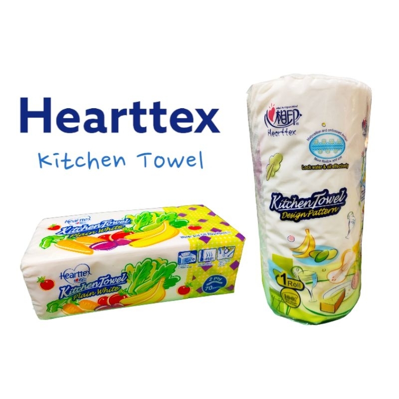 Hearttex kitchen towel tissue roll and folded | Shopee Philippines