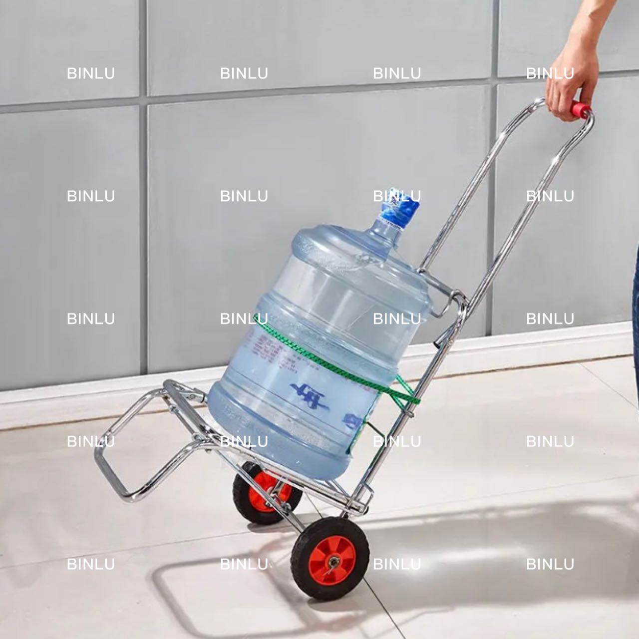 2-Wheeled foldable trolley luggage cart with rope,small cart,shopping ...