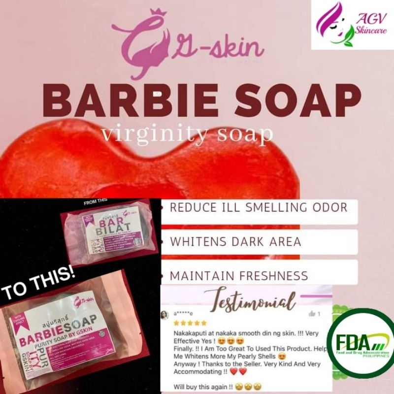 BARBIE SOAP W/COOLING EFFECT. WHITENING, TIGHTENING ABILITY, ANTI ...