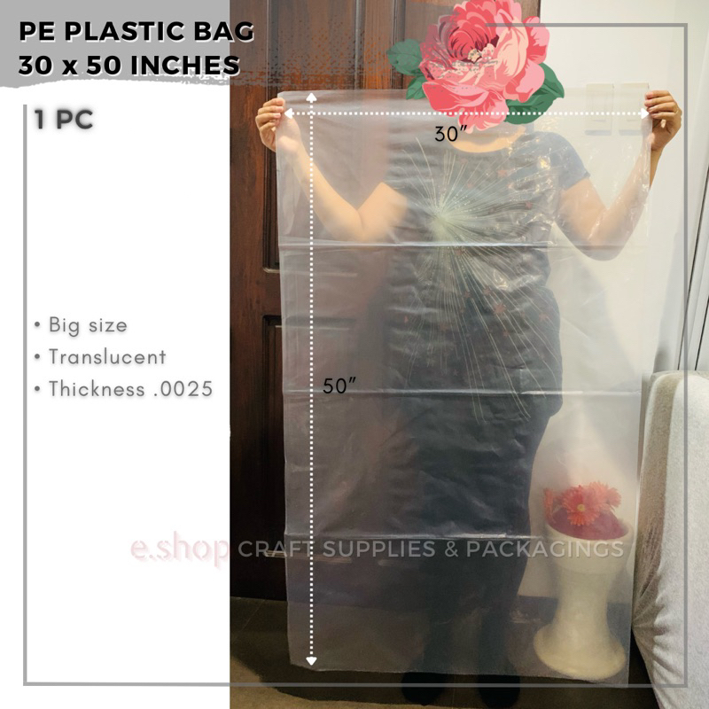 PE Plastic Bag Polyethylene 20x30, 30x50, 40x60 in. 1PC | Shopee ...