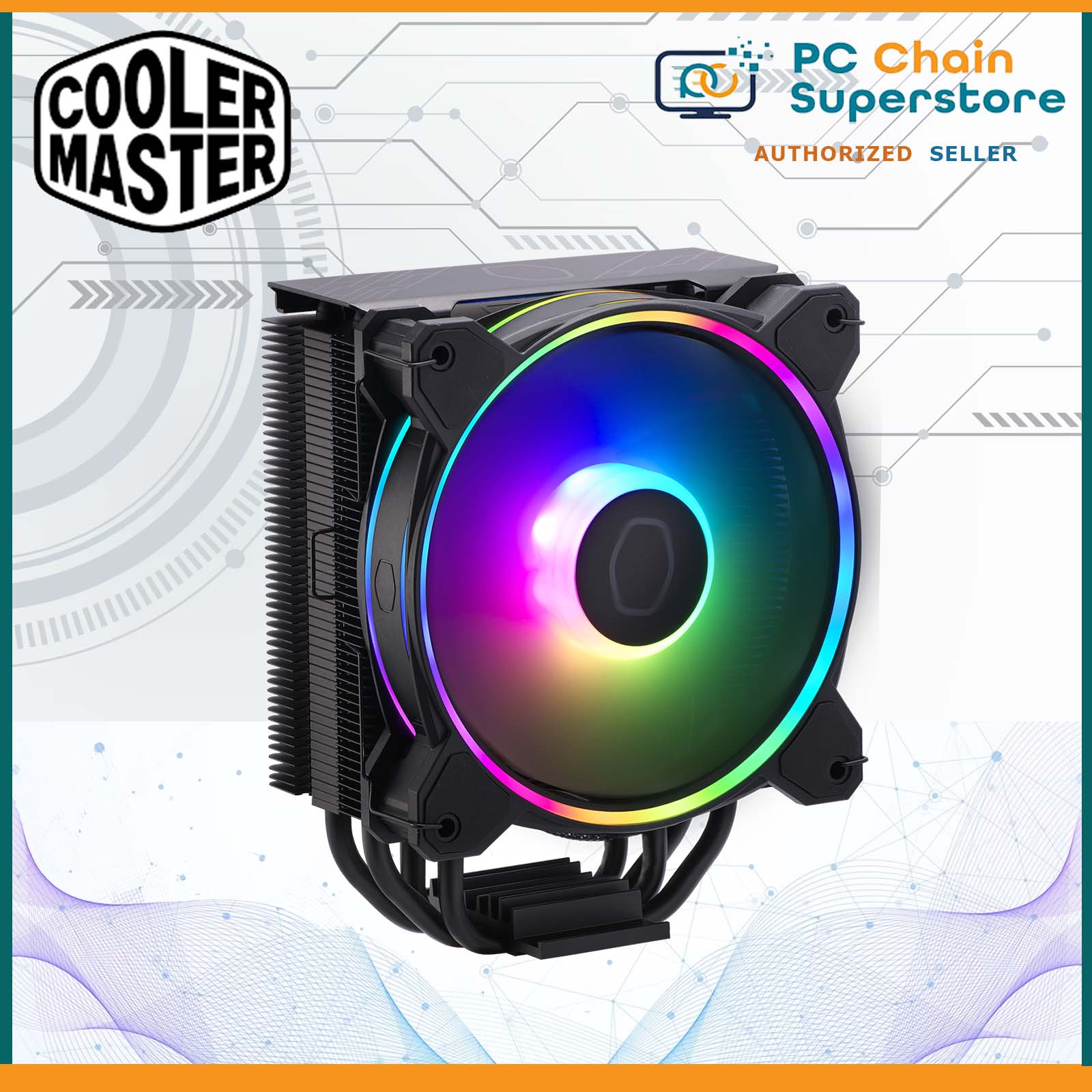 Cooler Master Hyper 212 Halo ARGB CPU Air Cooler Black / White | Shopee ...
