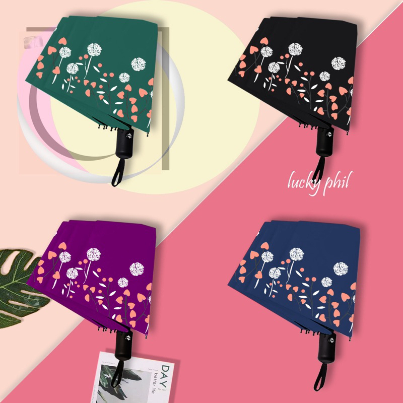 lucky phil folding automatic original uv coated heart printed | Shopee ...