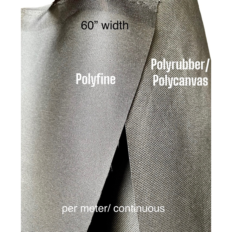 Polyrubber/ Polycanvas Polyfine 60” width (per meter continuous) Black ...