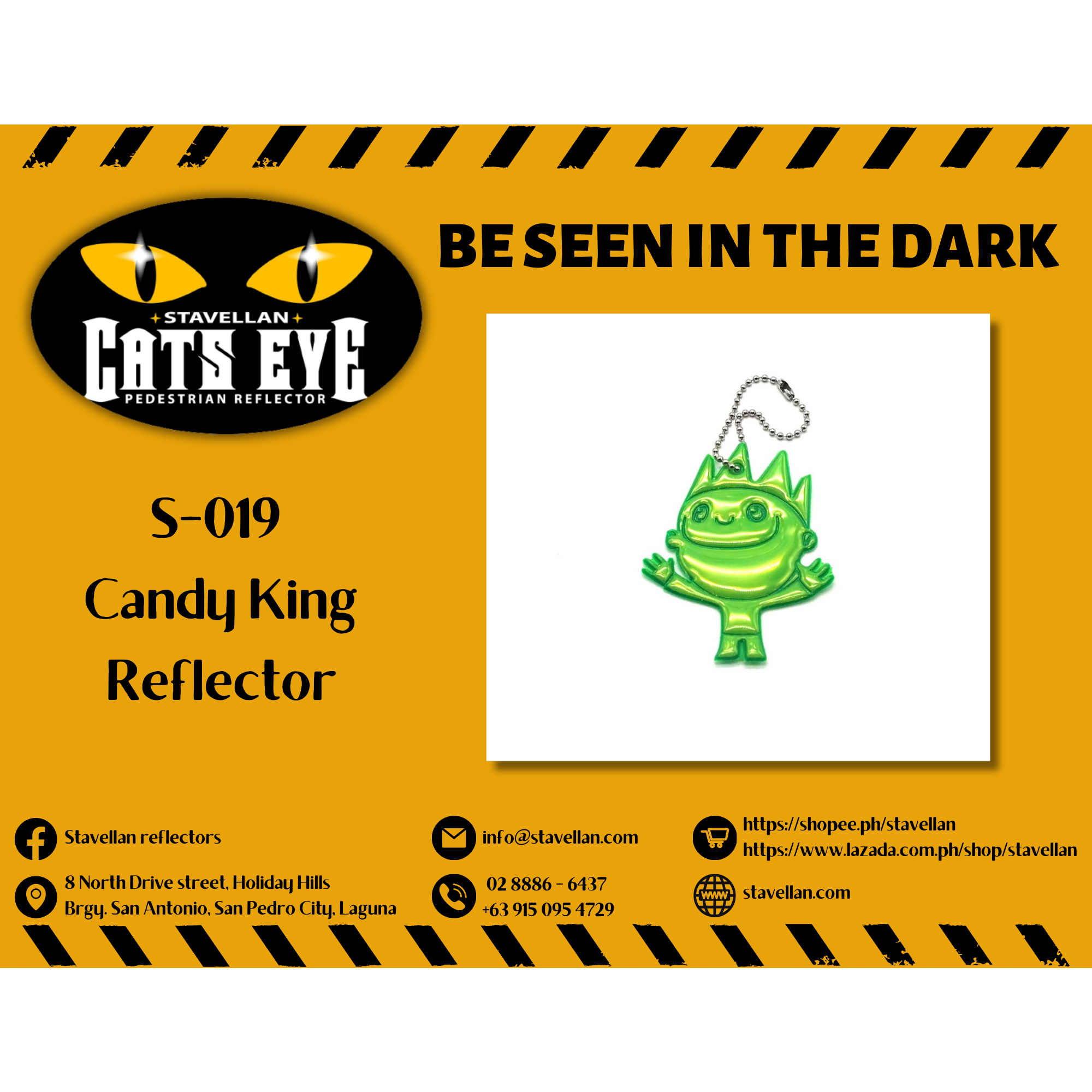 S-019 Candy King Reflector, excellent device for traffic safety when ...