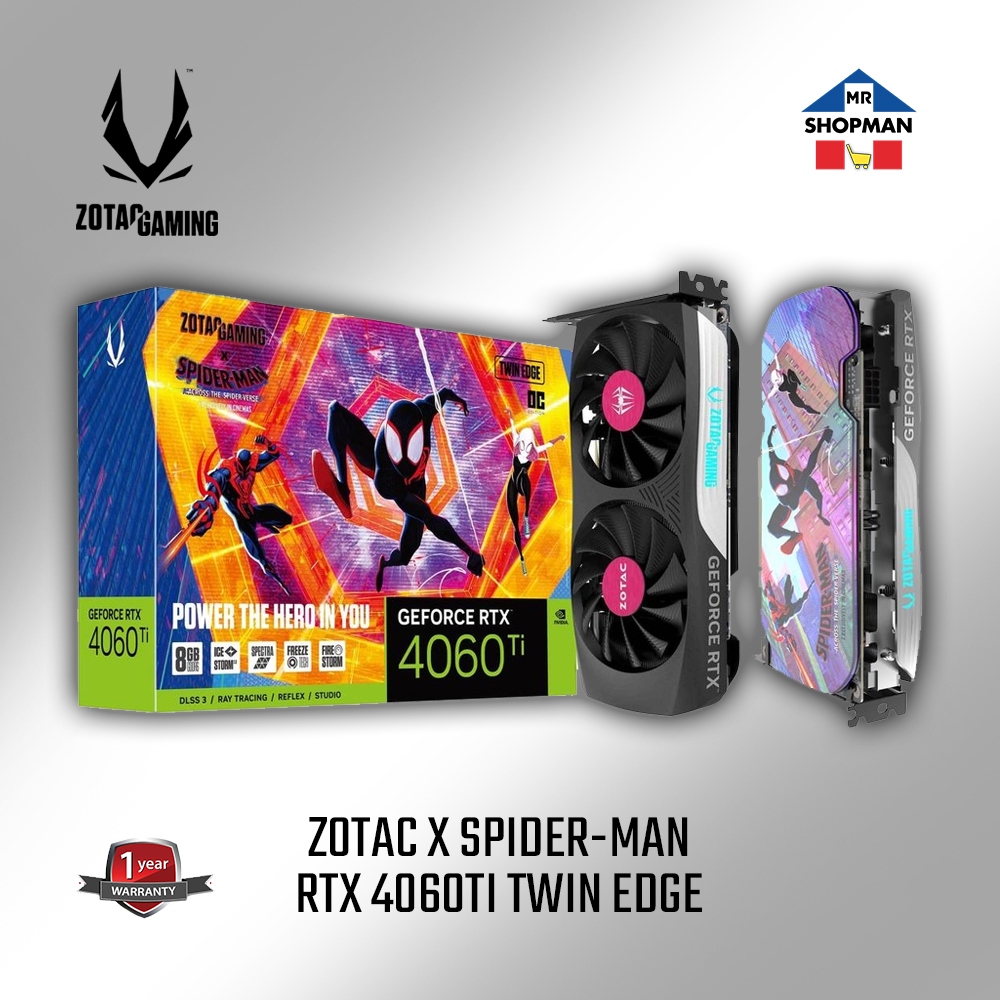 ZOTAC GAMING GeForce RTX 4060 Ti 8GB Twin Edge OC SPIDERMAN SpiderVerse 4060Ti Video card Gpu ...