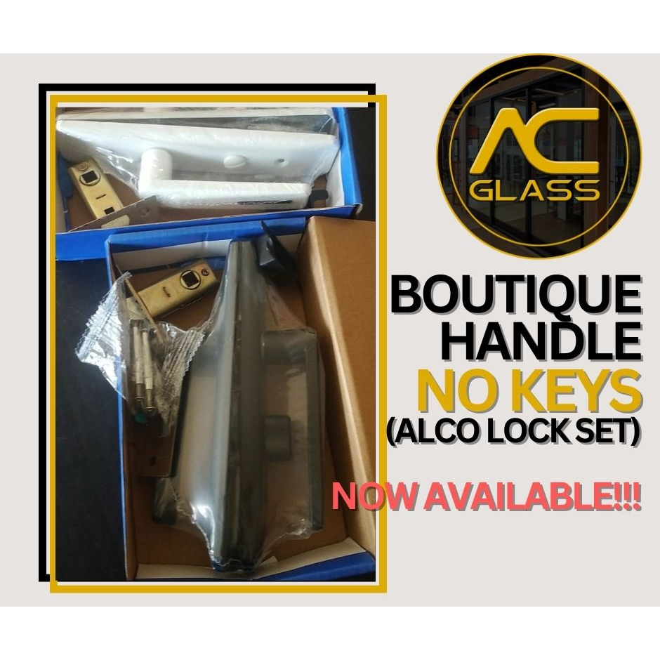 AC GLASS: BOUTIQUE HANDLE (NO KEYS) ALCO LOCKSET for Doors | Shopee ...