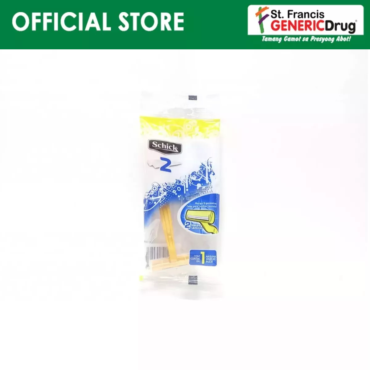 Schick ® Yellow Razor (With 2 Blades) | Shopee Philippines