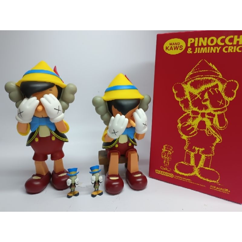 Big Pinocchio with Jimmy cricket Kaws Medicom collectibles action ...