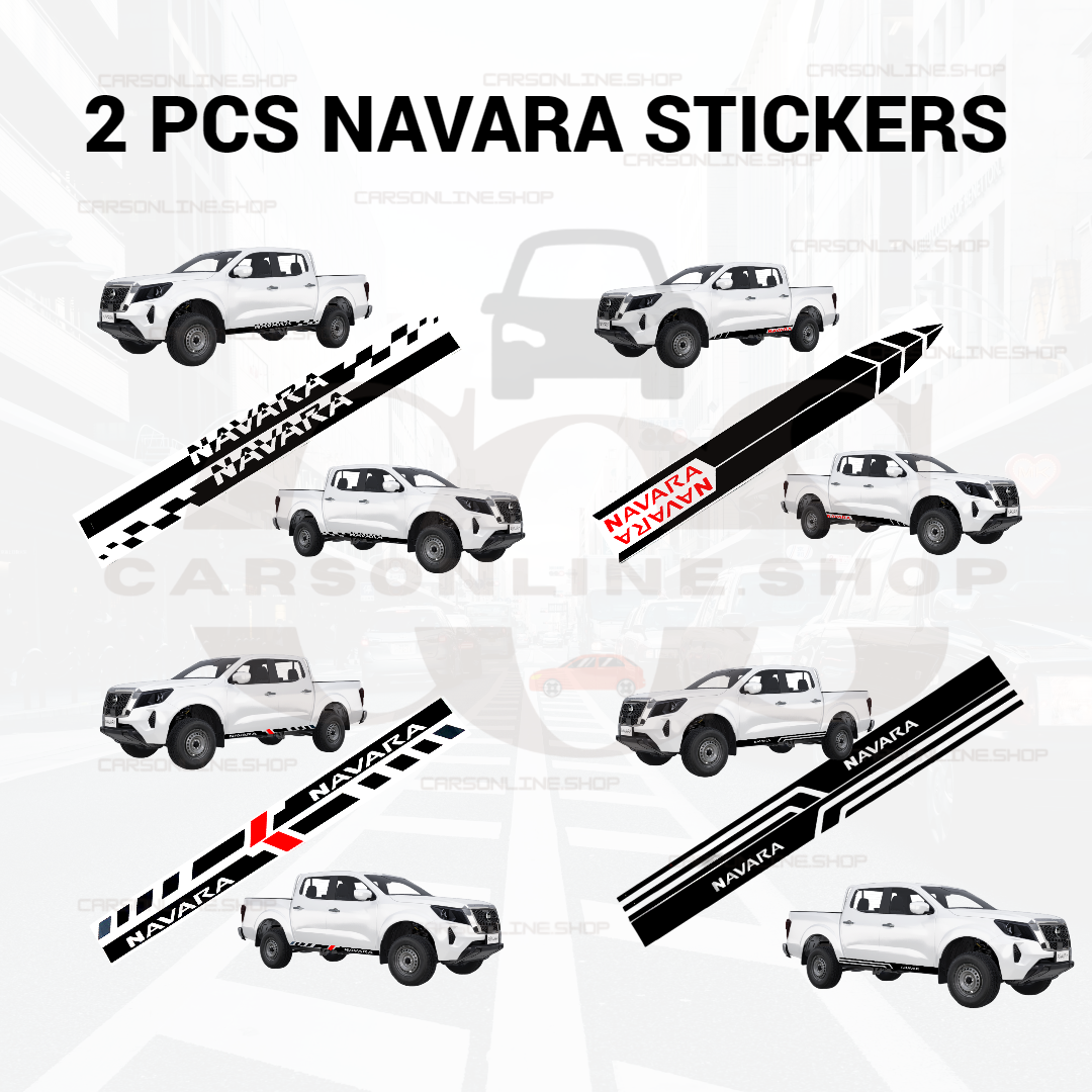 COS 2Pcs NAVARA Car Body Side Sticker Truck Decal Vinyl Flame Sticker ...
