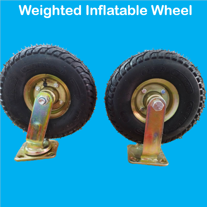 Toyu 350-4 Universal and Fixed Weighted Inflatable Wheel Pushcart Wheel ...