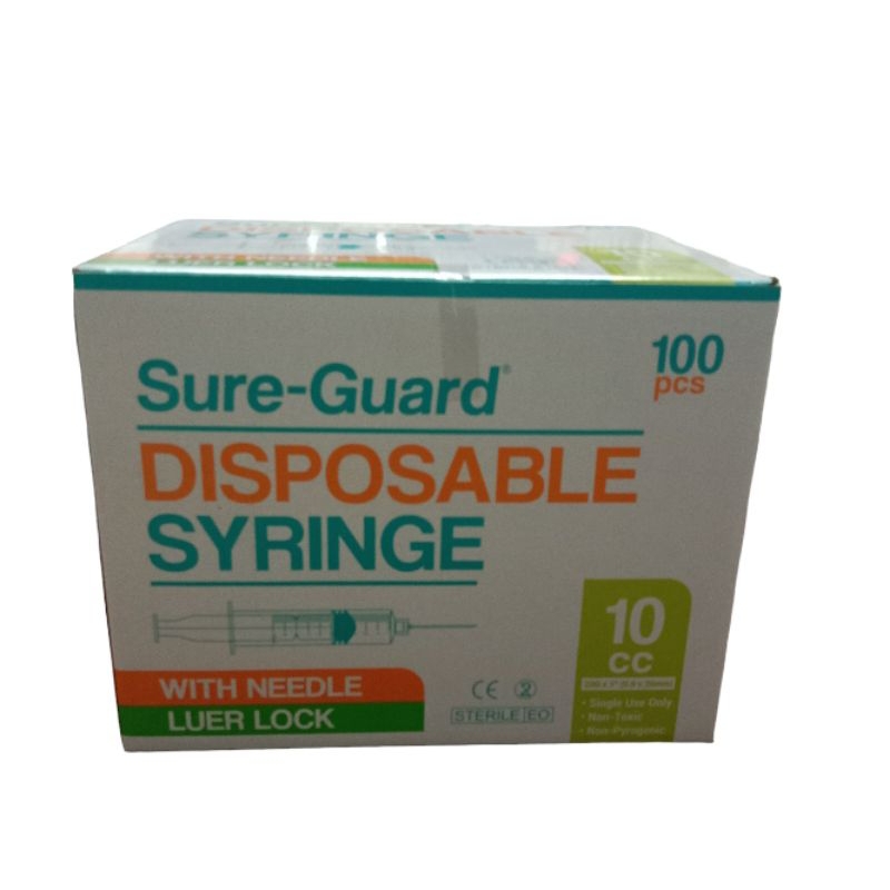 Disposable Syringe 1cc, 3cc, 5cc & 10cc per box-100's (Sure-Guard ...