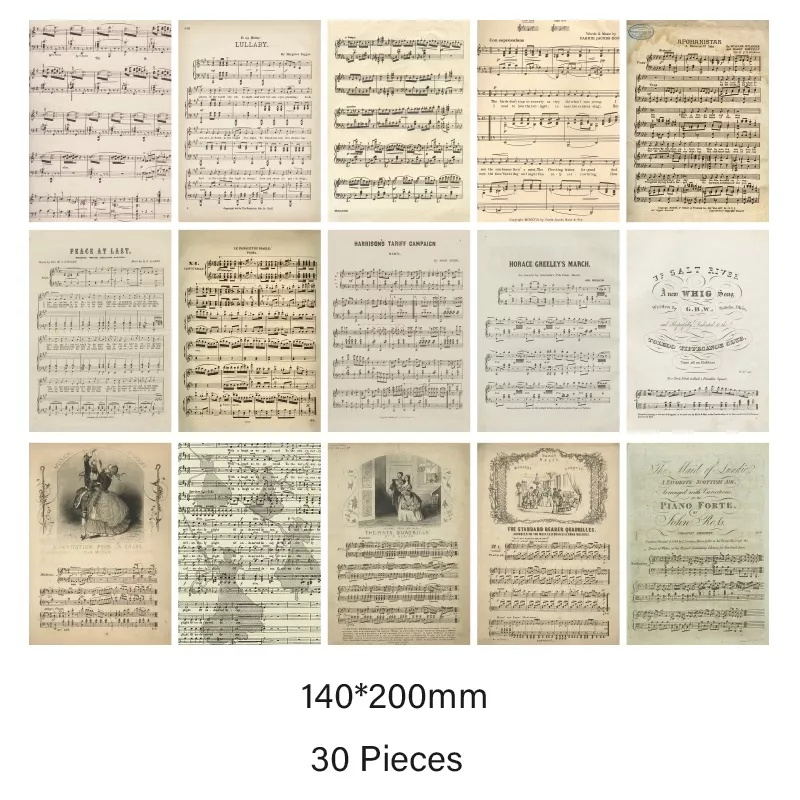 30pcs/pack Vintage material paper Vintage inspiration series DIY hand ...