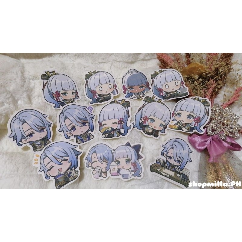 Genshin Impact Ayato & Ayaka Sticker, 12 Stickers per pack, Genshin ...