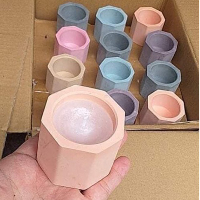 Pastel colored Mini Octa pot for small plants and candle making pot ...