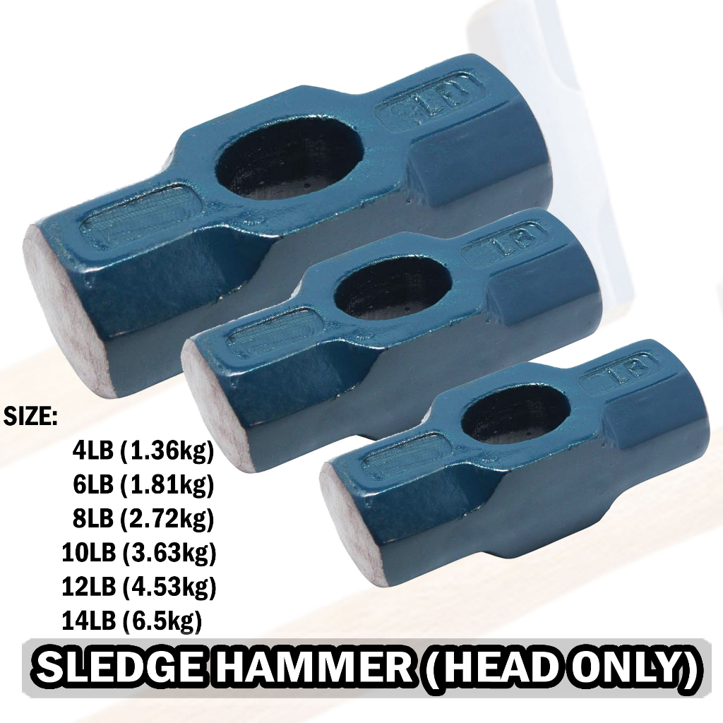 SLEDGE HAMMER Head only 4lbs 6lbs 8lbs 10lb 12lb 14lb | Shopee Philippines