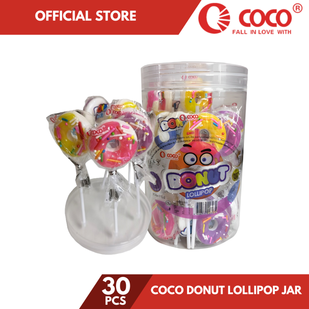 Coco Donut Lollipop Jar 30's Per Jar | Shopee Philippines