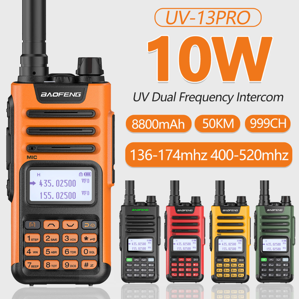 [FREE Headset] Baofeng UV-13 PRO V2 10W Type C Walkie Talkie BF Dual band UV13 UV5R Two Way ...