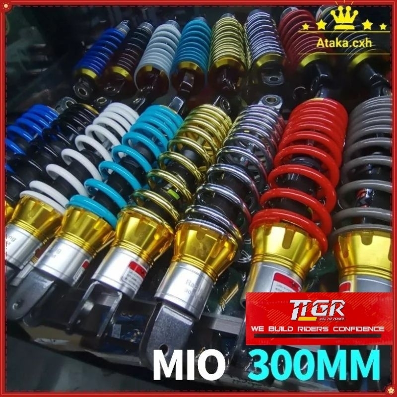 TTGR MOTORCYCLE REAR SHOCK 300MM Mio Sporty/ Beat/ Mioi 125/Skydrive/Click/Souli125 /FINO/gear ...