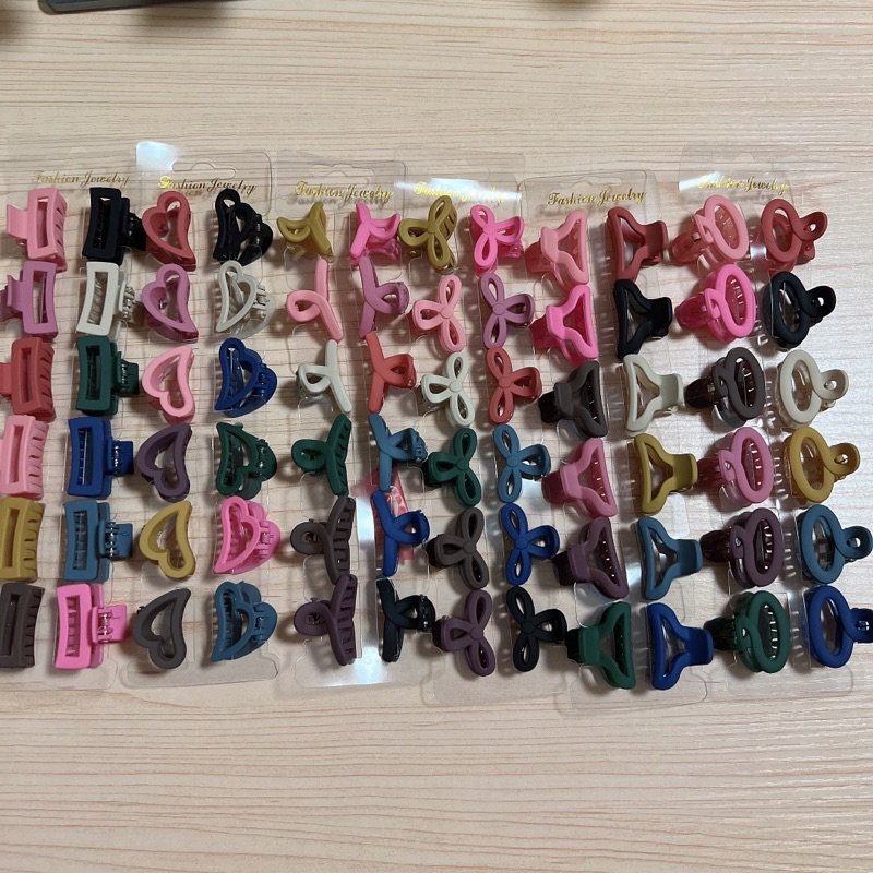 12pcs/pad 4cm Small Matte Hair Clams Hair Clip Hair Clamps Hair Claw ...