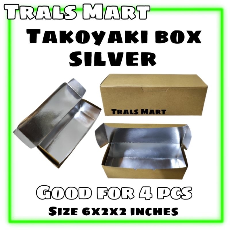 Takoyaki box (Silver inside) | Shopee Philippines