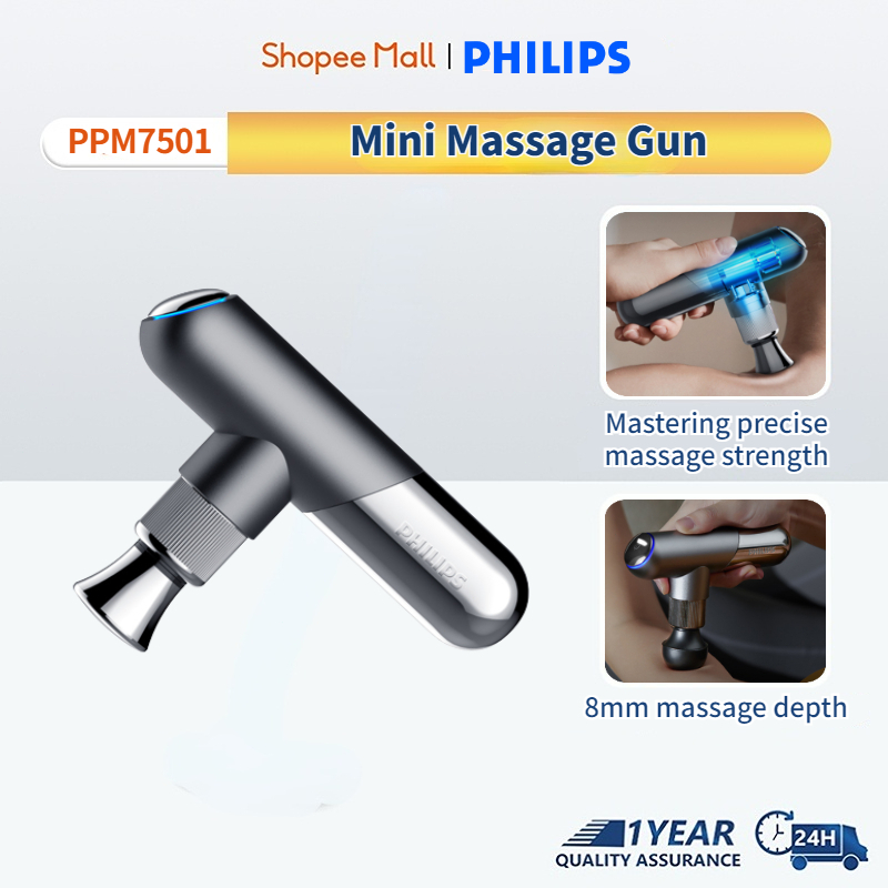 Philips PPM7501 Mini Massage Gun Powerful Deep Tissue Massager for Neck ...