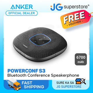 Anker PowerConf S3 Bluetooth Conference Speaker Microphone with 6 Built-In Mics, and 6700mAh ...