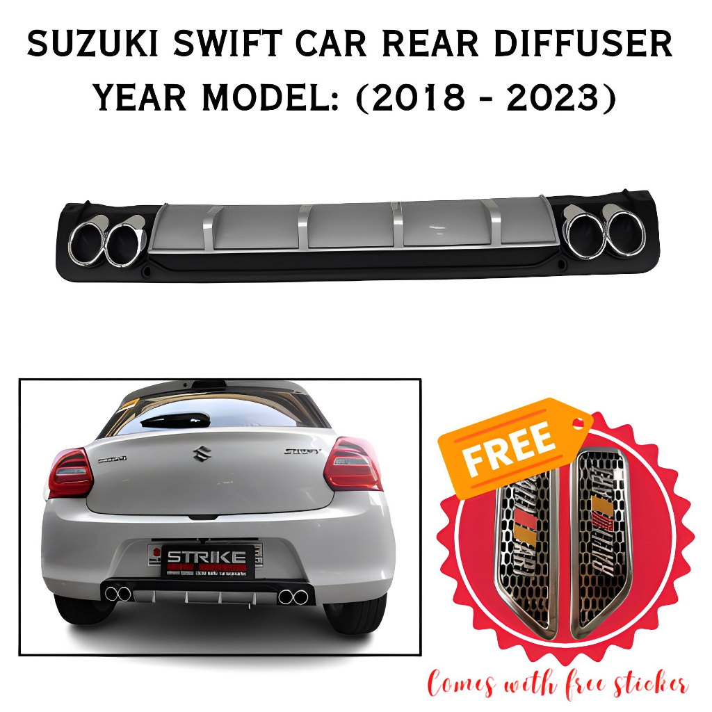 OAPC 2018 2019 2020 2021 2022 2023 SUZUKI Swift Car Rear Bumper Diffusers Lip Spoiler Body Kits ...