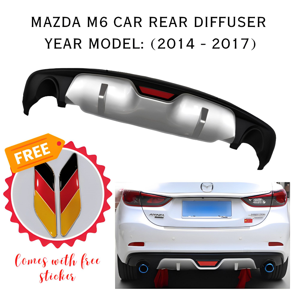 CPAO 2014 2015 2016 2017 Mazda M6 Car Rear Bumper Diffusers Lip Spoiler ...
