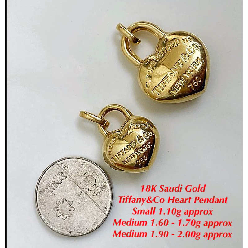 18K Saudi Gold Pendant (VSPL) Tif&Co (nasasangla) | Shopee Philippines