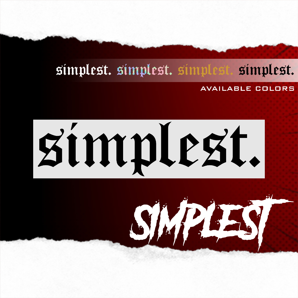 SIMPLEST decal cutout sticker for car/motorcycle and helmet | Shopee ...