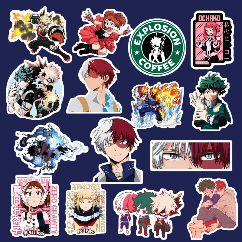 My Hero Academia Stickers | Vinyl Matte Laminated Waterproof and ...