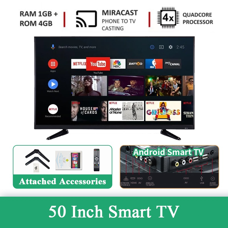 ICON Smart TV 32"42" 50"Inch HD LED Extra Slim Television LCD Monitor ...