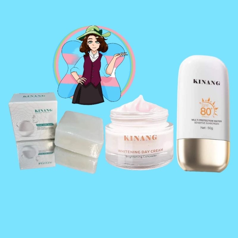 TRIO SET (KINANG SUNSCREEN SPF80 PA++DAYCREAM+SOAP ) | Shopee Philippines