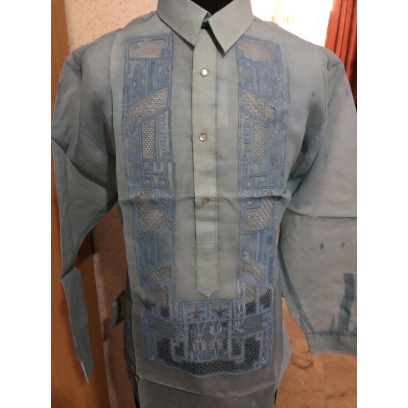 Blue Men's Barong Tagalog | Shopee Philippines
