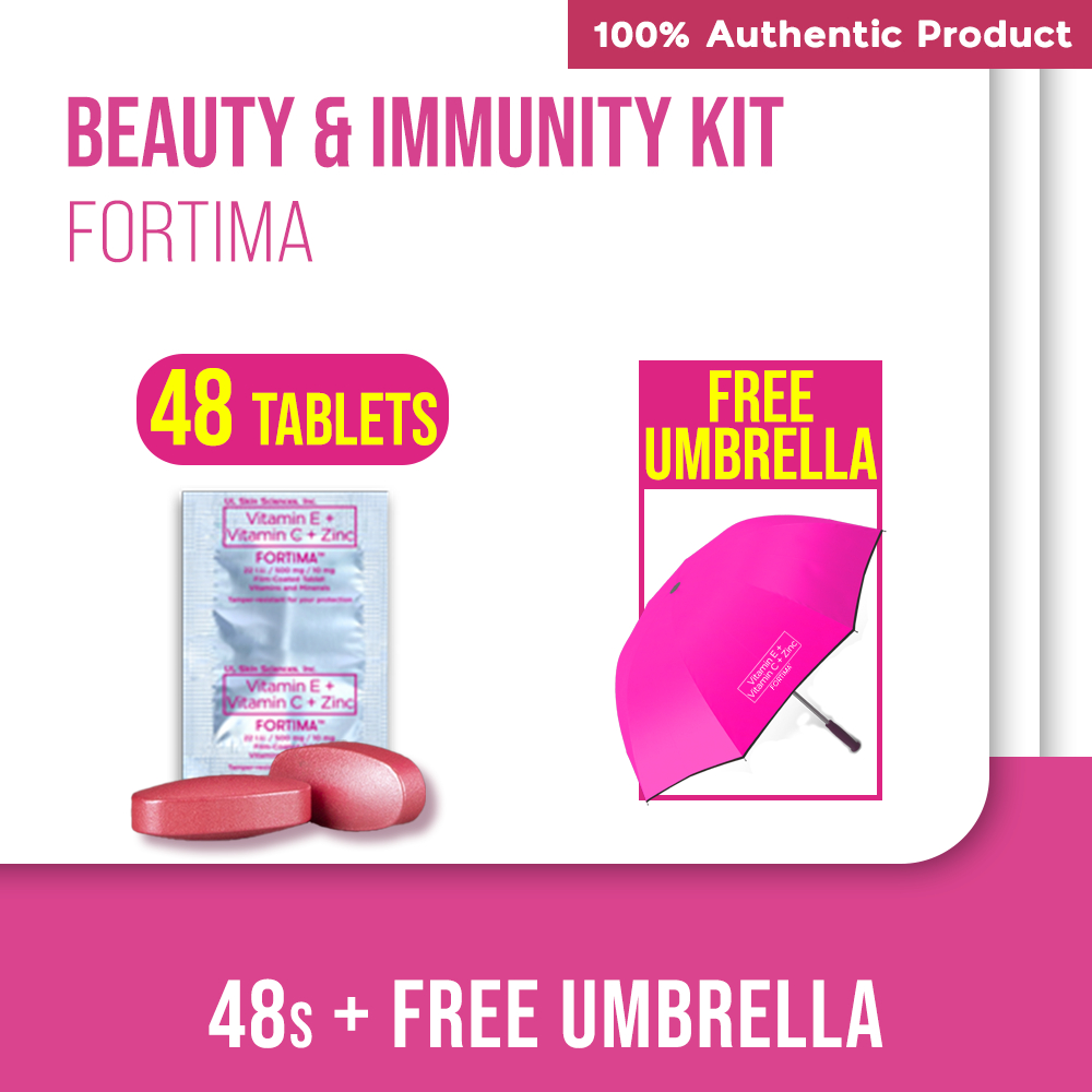 Fortima (Vitamin C + Zinc + Vitamin E) 48s + FREE Umbrella - 3 | Shopee ...