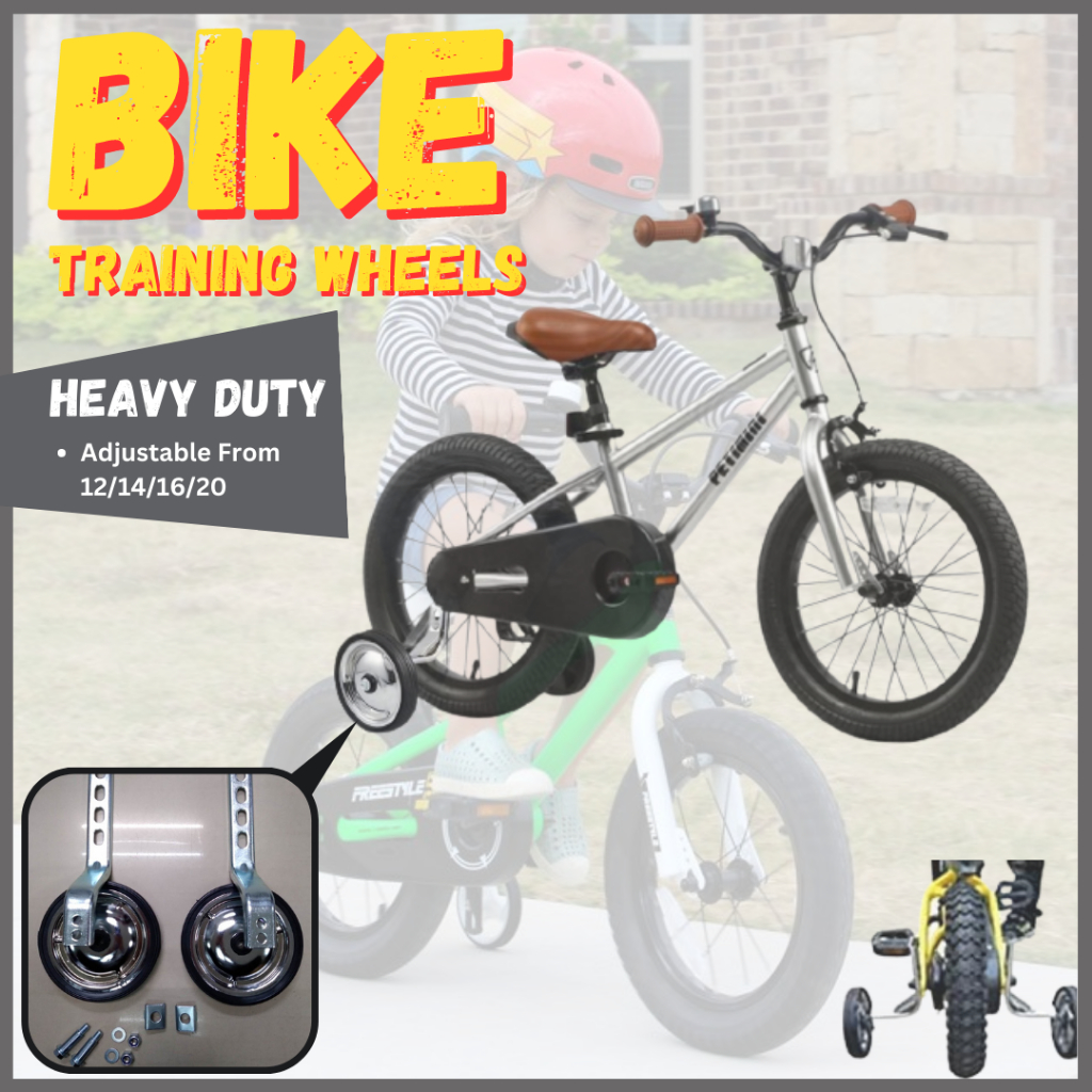 5"inch Training wheels for Bike Heavy Duty Adjustable From 12/14/16/20 ...