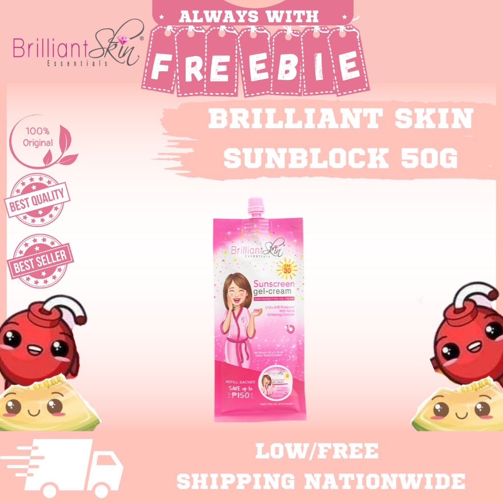 BRILLIANT SKIN SUNSCREEN GEL-CREAM 50G | Shopee Philippines