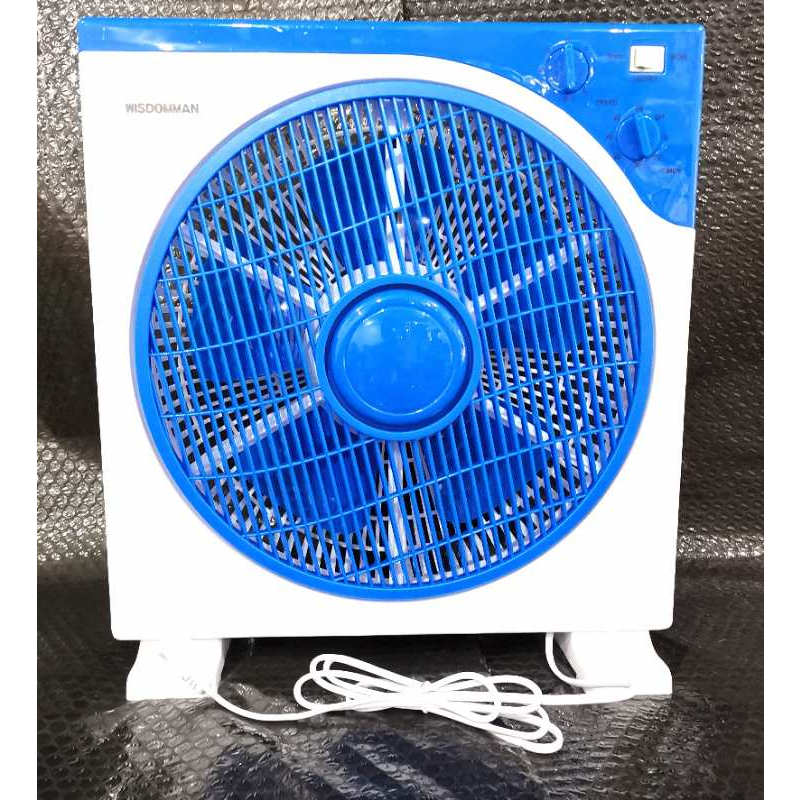 WISDOMMAN WSF-B1202 12" BOX FAN High Power Electric Fan Cool Fan Free ...