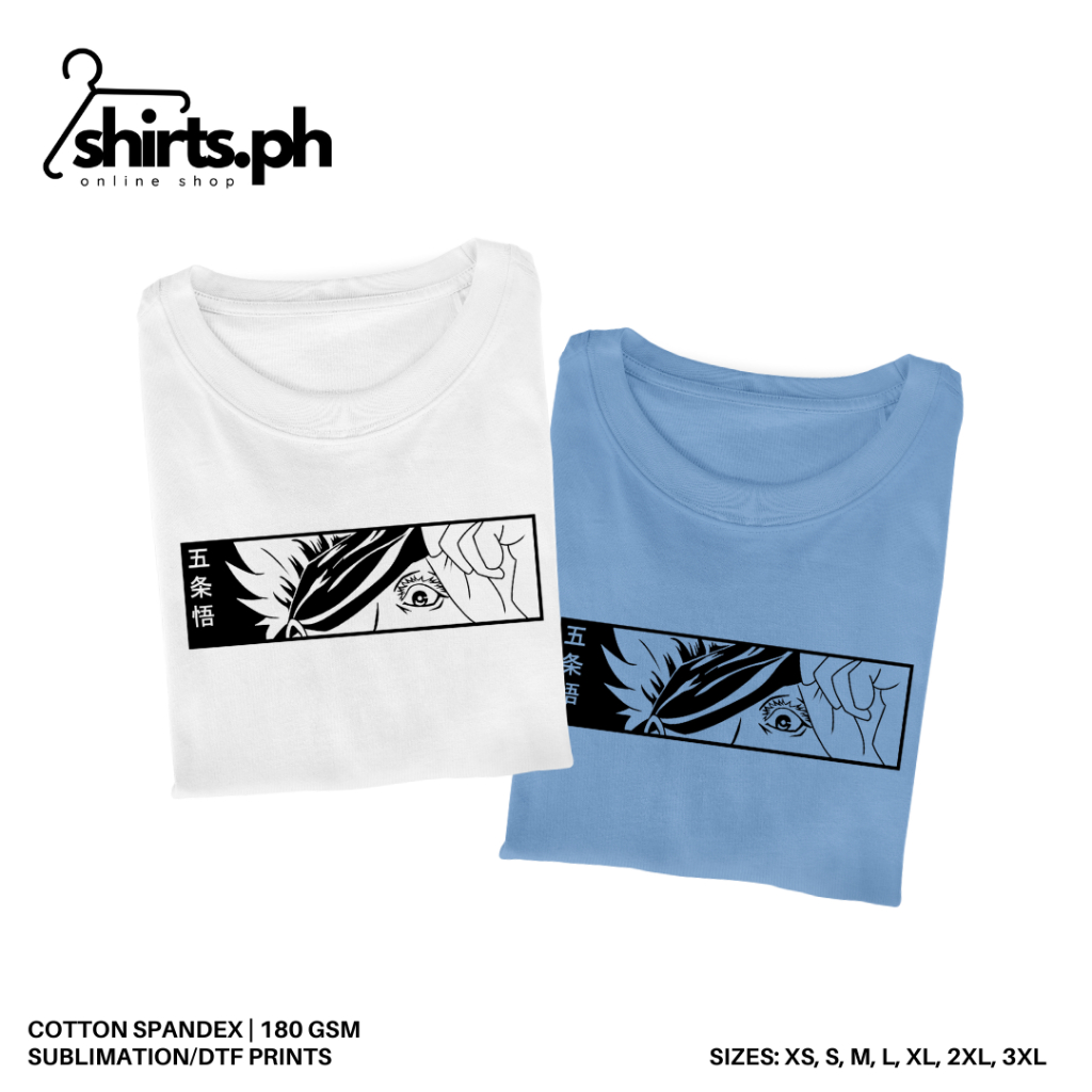 Satoru Gojo Anime Shirt Jujutsu Kaisen Six Eyes Rikugan Shirt Tshirt ...