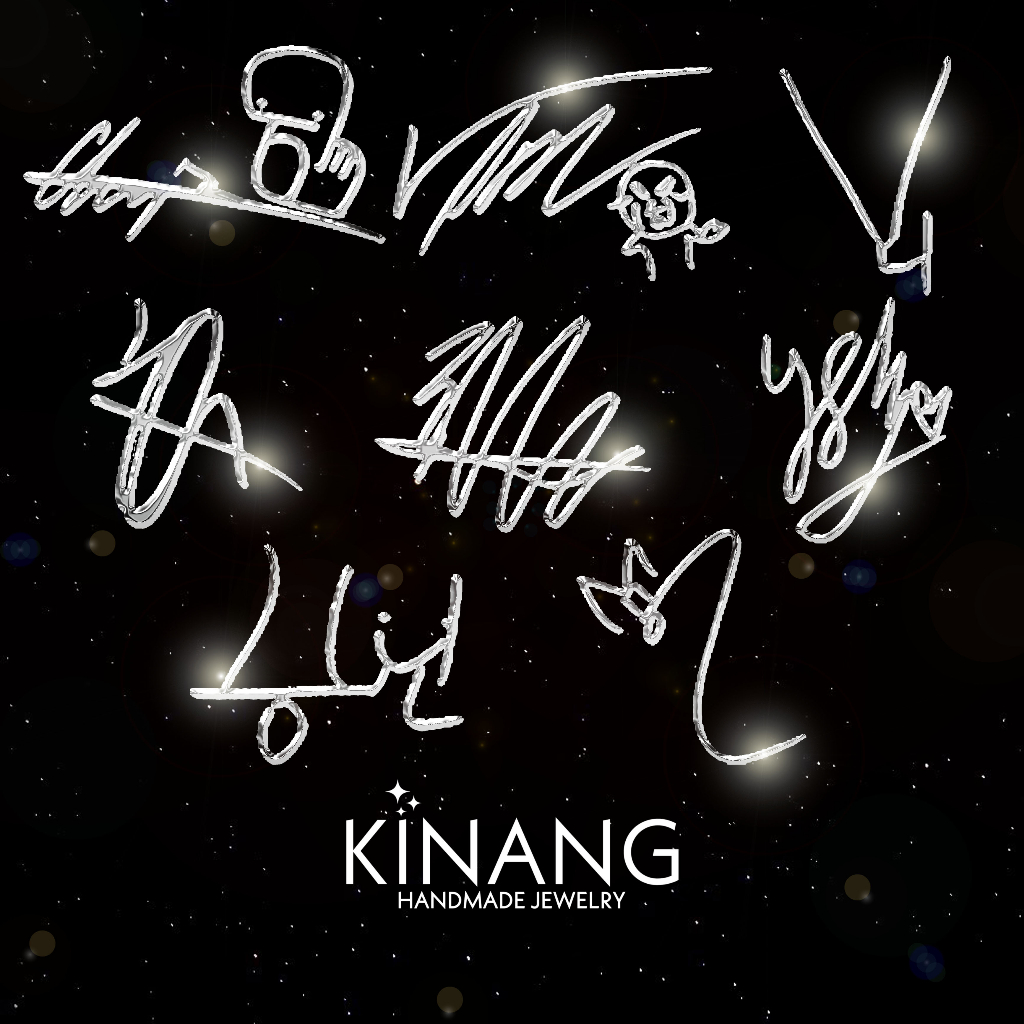 Kinang: "Stray Kids Signature" Necklace (Bang Chan, Lee Know, Changbin ...