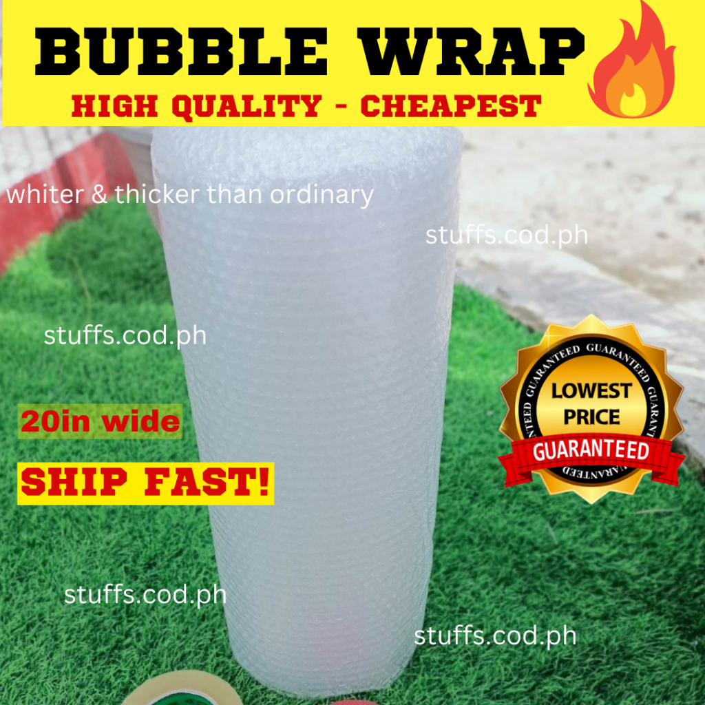 20 inches width x 5 meters length Clear bubble wrap per ROLL | Shopee Philippines