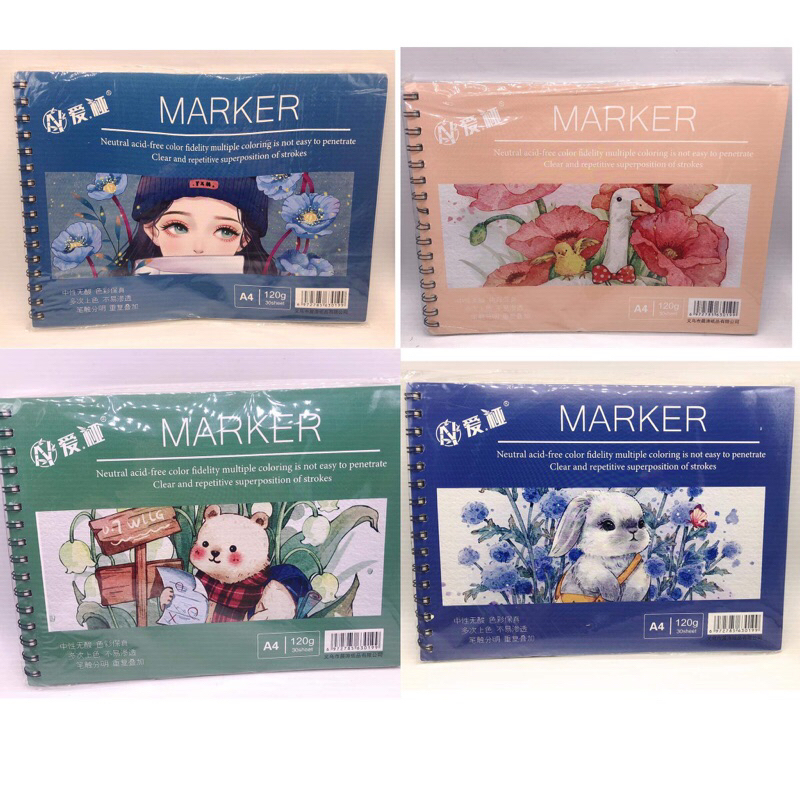 A4 MARKER SKETCH BOOK -120g/30 Sheet | Shopee Philippines