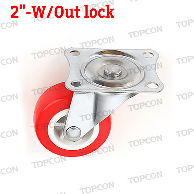 Red PVC rubber Rail caster wheel(S) No Noise Cart Furniture Replacement ...