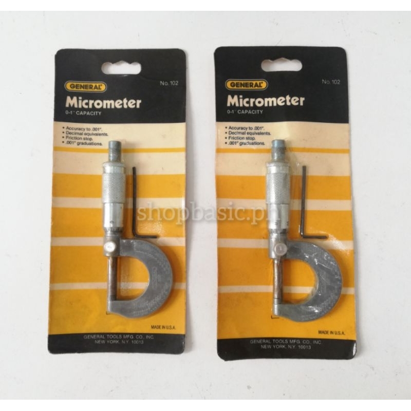 Original GENERAL Micrometer 0-1" (MADE IN USAl) | Shopee Philippines