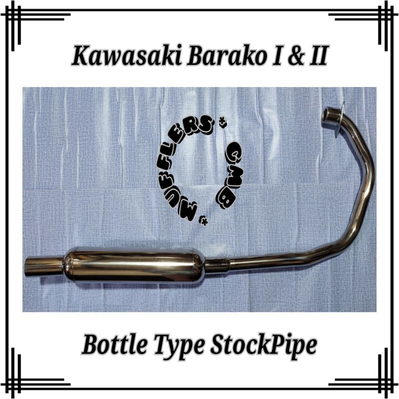 Kawasaki Barako I & II - StockPipe - Bottle Type - Stainless - Muffler ...