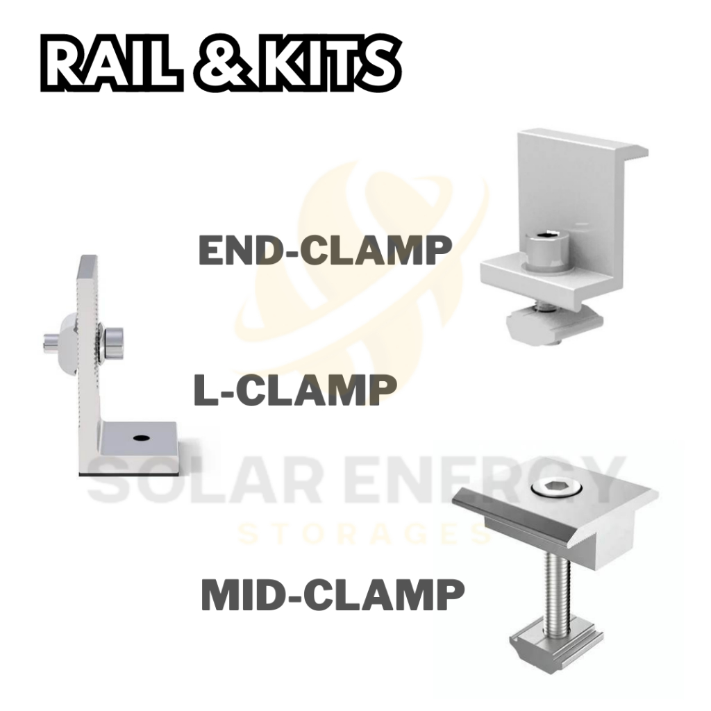 Rail & Kit - Solar Mount Bracket ( L-Clamp, Mid-Clamp, End-Clamp ...